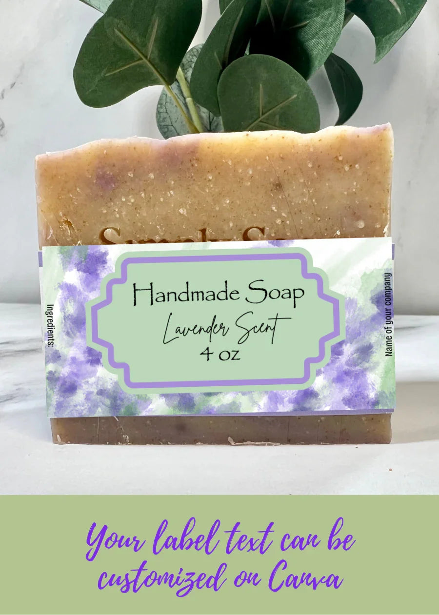 Customizable Soap Labels with Canva LAVENDER – Simply Soap